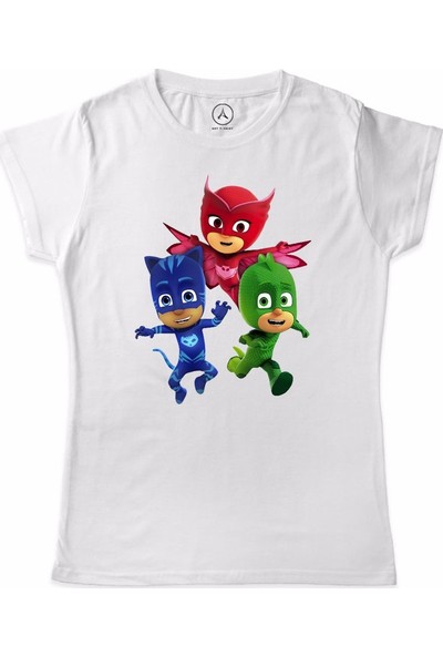 Art T-Shirt Pijamaskeliler Koşu Ekip Çocuk T-Shirt Art T-Shirt Pijamaskeliler Koşu Ekip Çocuk T-Shirt