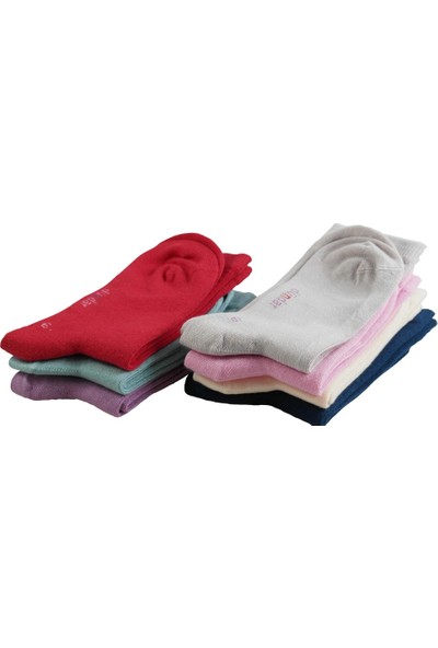 Dündar Modal Dikişsiz Soft Yumuşak 6 Adet Kız Çocuk Çorap 26-28 Numara