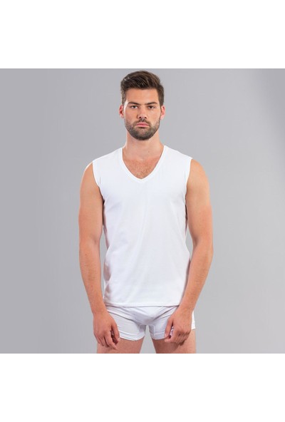 Ödül 7021 Erkek Kolsuz V Yaka Atlet Beyaz 2Li Ödül 7021 Erkek Kolsuz V Yaka Atlet Beyaz 2Li