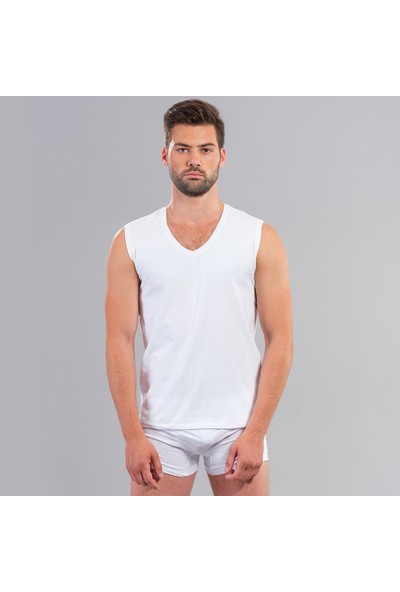 Ödül Erkek 7023 V Yaka Kolsuz Atlet Beyaz 2Li Ödül Erkek 7023 V Yaka Kolsuz Atlet Beyaz 2Li