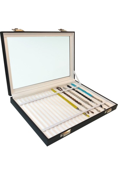 Standmarket Tesbih Kutusu Lastikli Camlı Siyah Standmarket Tesbih Kutusu Lastikli Camlı Siyah