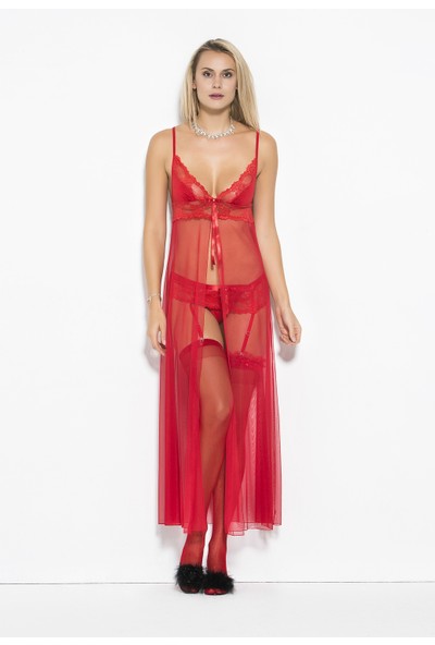 For Dreams 1132 Diana Seksi Jartiyer Takım Kırmızı