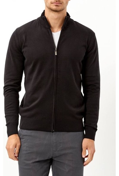 Adze Siyah Erkek Basic Triko Hırka Adze Siyah Erkek Basic Triko Hırka