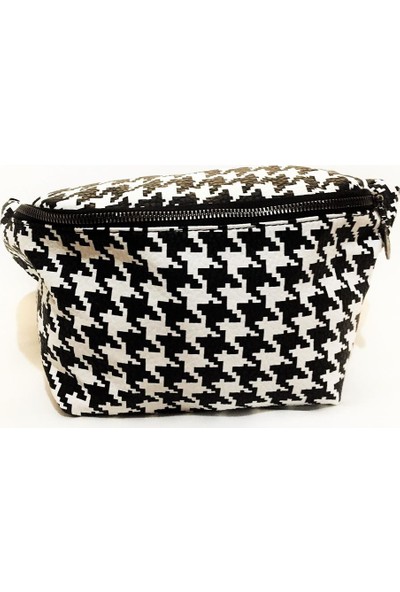 Dr Stone Kadın Kaz Ayağı Desenli Bel Çantası XYBDR119