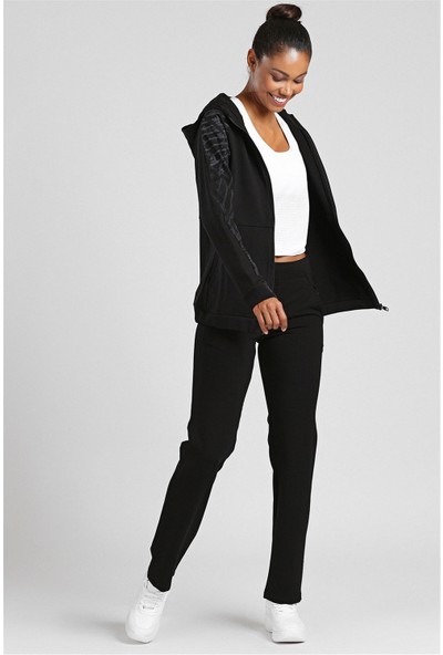 Tommy Life Klasik Cep Üç Çizgili Siyah Kadın Eşofman Alt