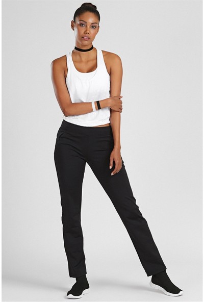 Tommy Life Klasik Cep Fermuarlı Siyah Kadın Eşofman Alt