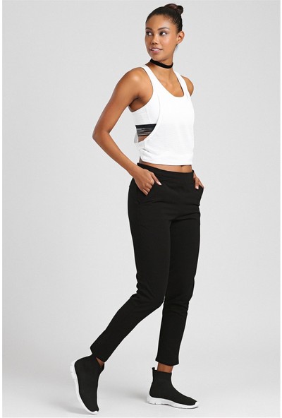 Tommy Life Gizli Fermuarlı Siyah Kadın Eşofman Alt