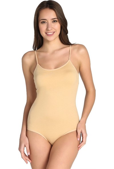 Tutku Kadın İp Askılı Kancalı Çıt Çıtlı Body 6 Lı Paket