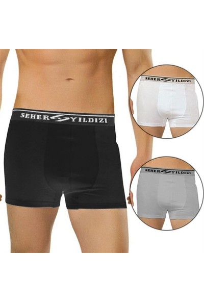 Seher Erkek Likralı Boxer 6 Lı Paket