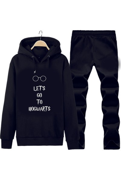 Art T-Shirt Harry Potter Hogwarts Kapüşonlu Eşofman Takımı