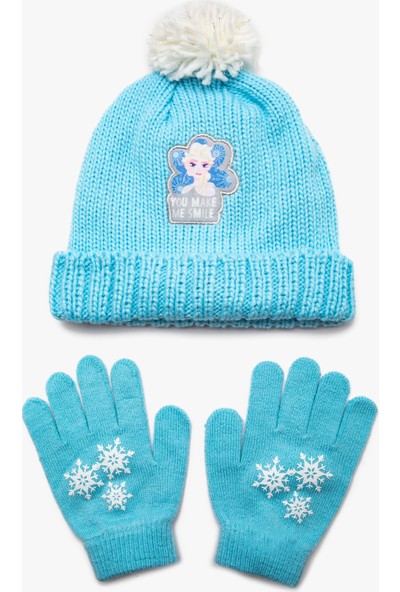 Koton Kız Çocuk Frozen Baskılı Bere Seti