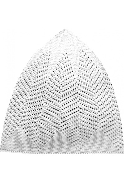 Nida El Örgüsü Model Takke Beyaz 12 Adet