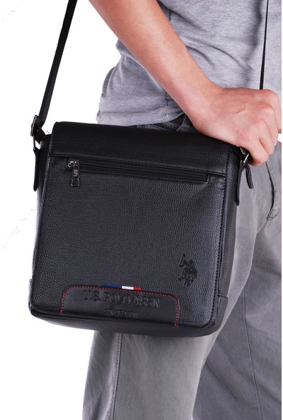 U.S. Polo Assn. Çapraz Askılı Erkek Çantası Siyah 8425