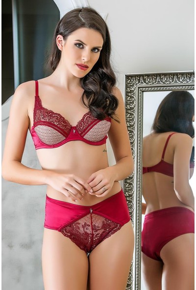 Gallipoli 3243 Kadın Sa Balenli Dolgusuz Sütyen Külot Takım