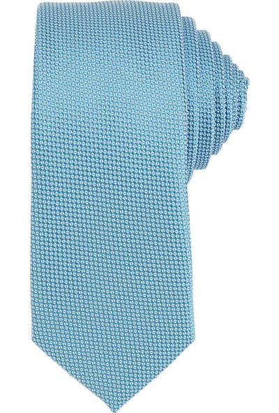 Tudors İnce Ekose Turkuaz Erkek Kravat