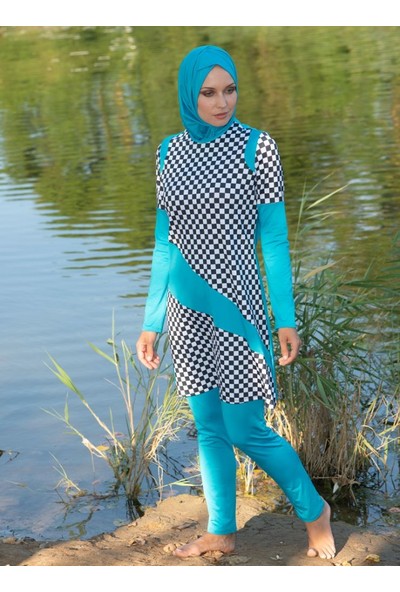 Marina Tam Kapalı Mayo 1851 - Turkuaz