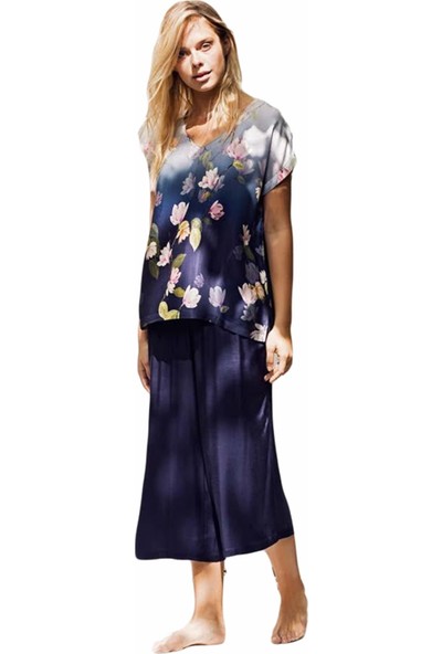 Catherine's Buyuk Beden Kapri Takim 1209 Lacivert