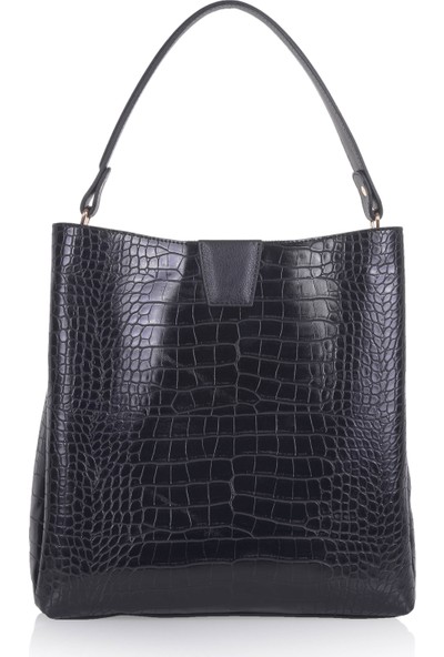 Bilik Deri Fashion Kadın Çantası Siyah Kroko Dlr100 Bilik Deri Fashion Kadın Çantası Siyah Kroko Dlr100