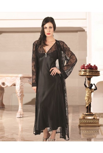 Nurteks Uzun Gecelik Sabahlık Set 5110