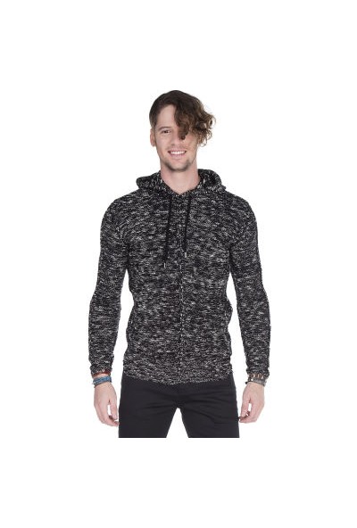 Cipo&Baxx CP153 Kapşonlu Slim Fit Siyah Erkek Triko Kazak Cipo&Baxx CP153 Kapşonlu Slim Fit Siyah Erkek Triko Kazak