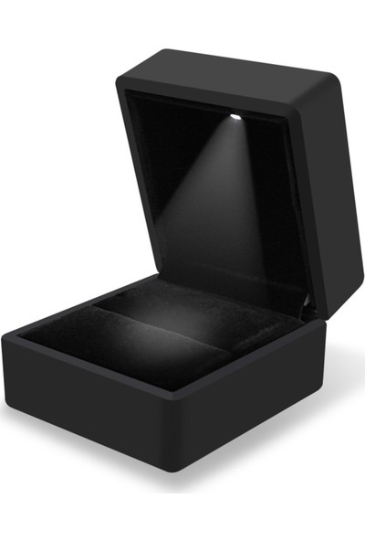 Ofist Işıklı Yüzük Kutusu Siyah