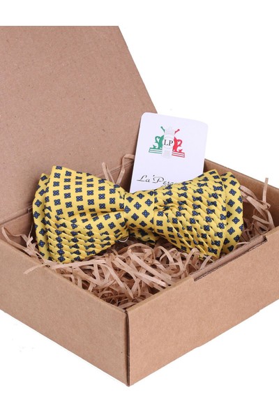 La Pescara Sarı Motif Desen Pilise Papyon CRB01 La Pescara Sarı Motif Desen Pilise Papyon CRB01