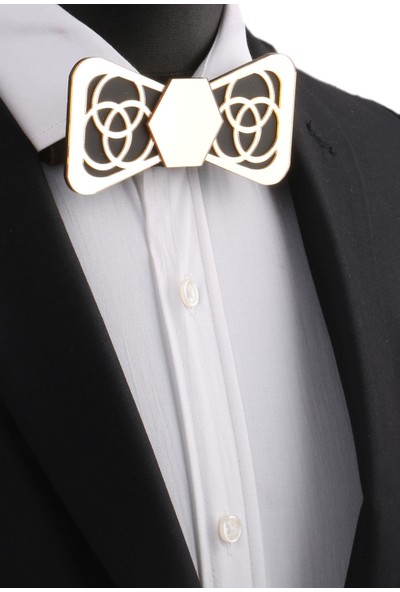 La Pescara Altın Renk Aynalı Pleksi Papyon PLK118