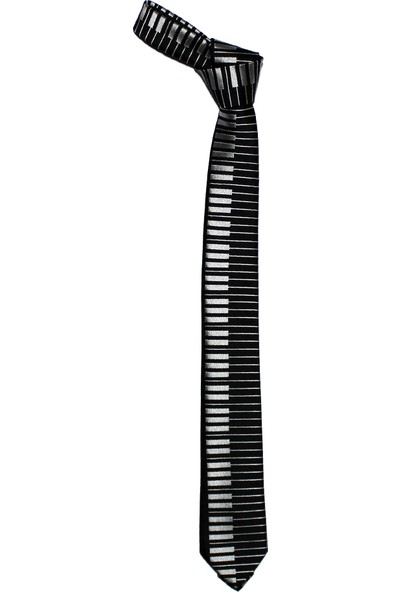 Metön Piyano Tuşları Siyah Kravat