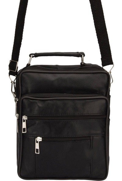 Muggo Men Kuzu Deri El ve Omuz Askılı Postacı Çanta