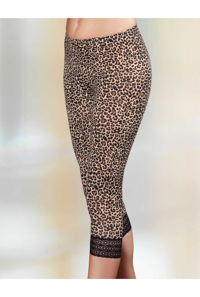 Şahinler Leopar Desenli Likralı Süprem Tayt Leopar MB291