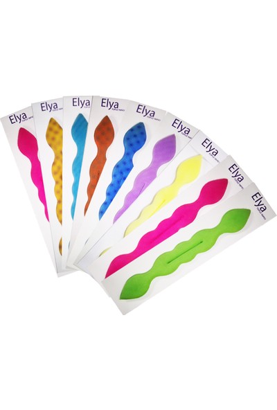 Rengarenk Elya Topuz Tokası 9 Adet