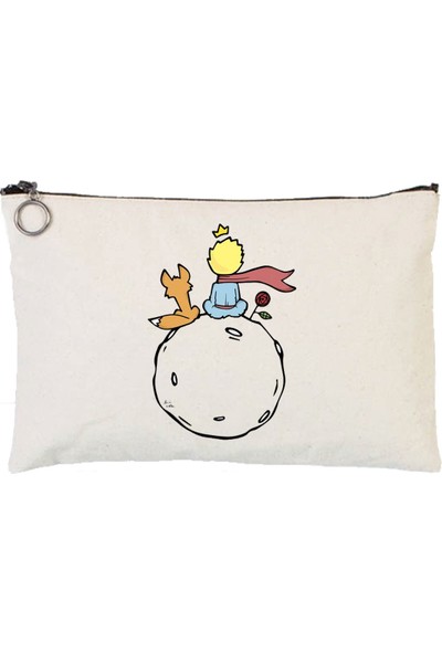 Art T-Shirt Küçük Prens Gezegeni Astarlı Bez Tablet Ve Makyaj Çantası Art T-Shirt Küçük Prens Gezegeni Astarlı Bez Tablet Ve Makyaj Çantası