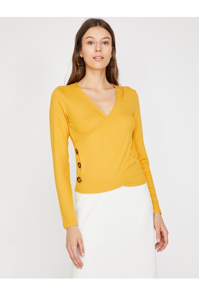 Koton Düğme Detayı T-Shirt