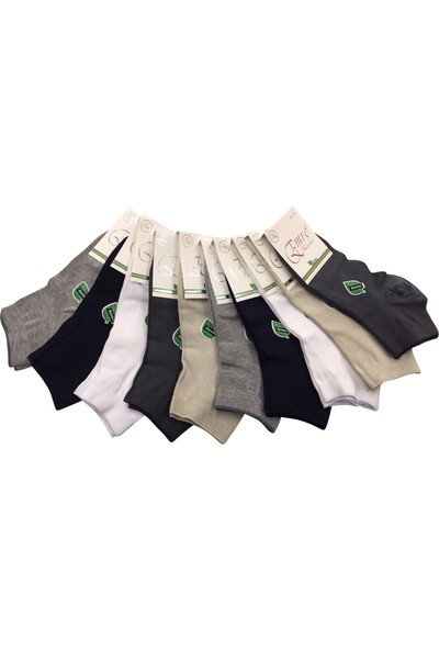 Emre 10 Lu Bambu Erkek Patik Çorap Dikişsiz