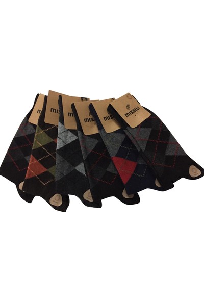 Mısırlı 6 Lı Lambswool Ekose Desenli Erkek Çorap Mısırlı 6 Lı Lambswool Ekose Desenli Erkek Çorap