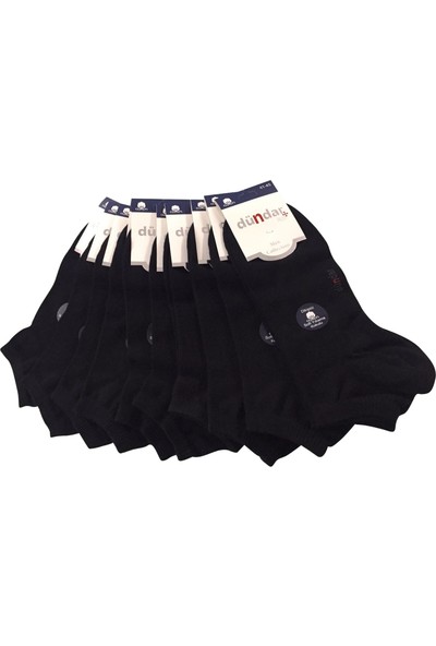 Dündar 10 Lu Siyah Pamuklu Patik Çorap