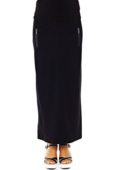 Işşıl Hamile Giyim Fermuar Cepli Etek