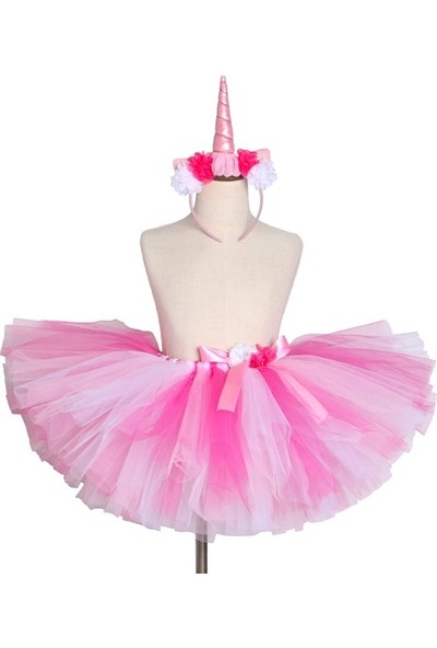 Bba New Trend Kız Çocuk Etek Unicorn Tütü Etek Unicorn Taç