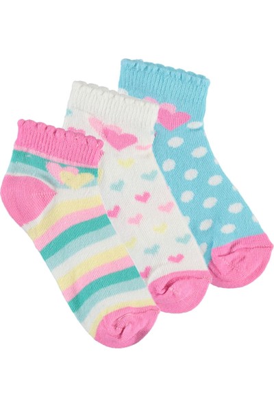 Civil Baby Kız Çocuk 3'lü Çorap Set 2-12 Yaş Ekru