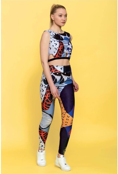 Haşema Kadın Desenli Fitness Takımı H-2340KAMELYA Haşema Kadın Desenli Fitness Takımı H-2340KAMELYA