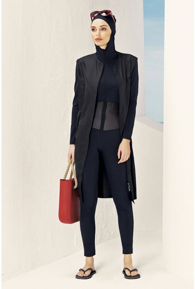 Haşema Kadın Siyah Nehar Tek Jile Yelek Haşema Kadın Siyah Nehar Tek Jile Yelek