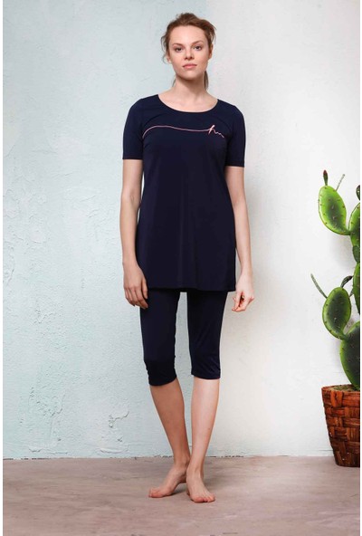 Haşema Kadın Lacivert Kısa Kol Havuz Mayosu H-2327ASSOS Haşema Kadın Lacivert Kısa Kol Havuz Mayosu H-2327ASSOS