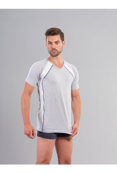 Ödül 6288 Erkek V Yaka Atlet Gri