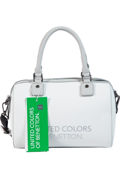 Benetton Kadın El Çantası Beyaz-Açık Gri BNT60 Benetton Kadın El Çantası Beyaz-Açık Gri BNT60