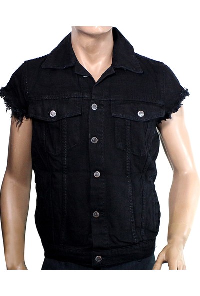 Orjin Unisex Kolsuz Kot Siyah Motorcu Yeleği Orjin Unisex Kolsuz Kot Siyah Motorcu Yeleği