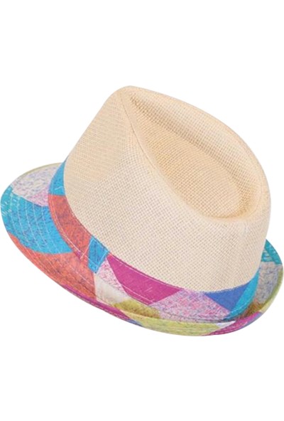 Bay Şapkacı Kadın Siperi Desenli Fötr Şapka