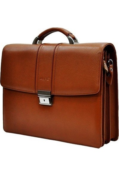 Alpe Deri Erkek Evrak Çantası - Taba
