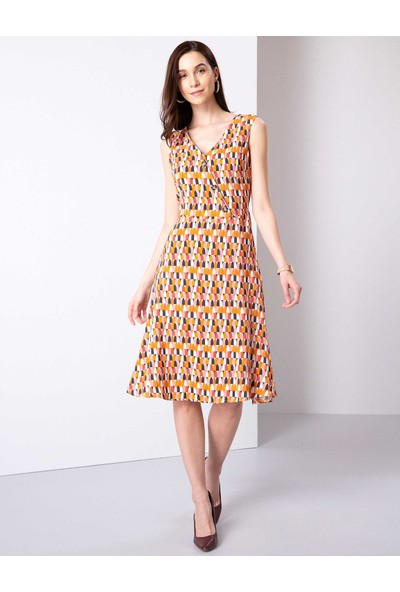 Pierre Cardin Kadın Sarı Dokuma Elbise 50204424-VR072 Pierre Cardin Kadın Sarı Dokuma Elbise 50204424-VR072