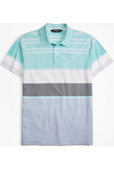 Brooks Brothers Çizgili Pike Polo Yaka Tshirt