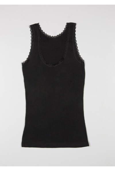 Dagi Kadın Kaşkorse Atlet 2'Li Siyah